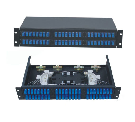 el Estante-soporte 19" de 48 puertos el panel de remiendo de la fibra ...